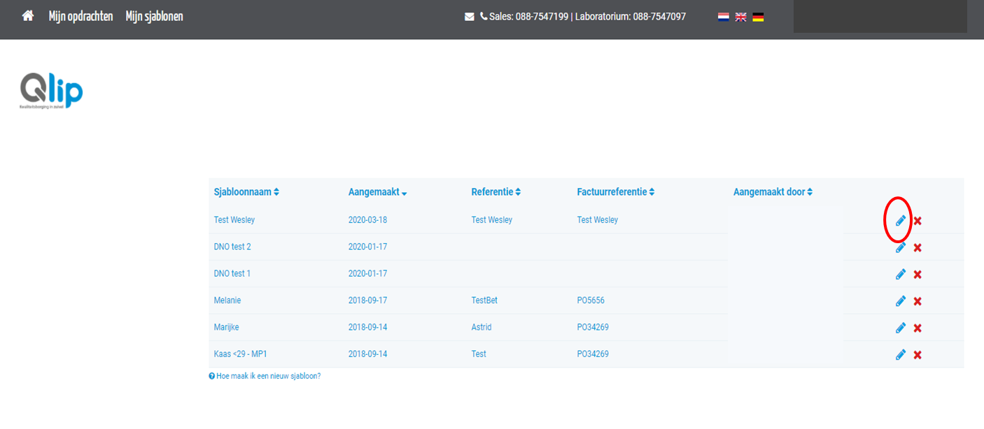 Update Q-portal: Change templates & required sample quantity - Qlip (EN)
